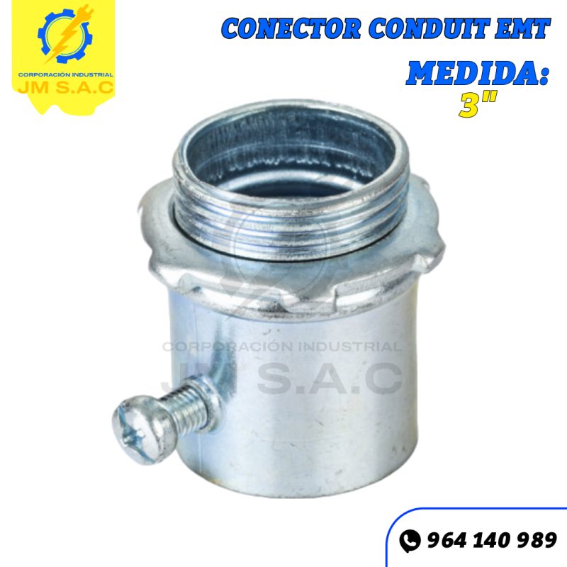 CONECTOR CONDUIT EMT 3" ACERO GALVANIZADO para Tuberías