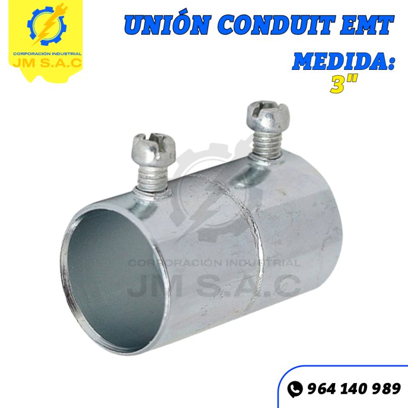 UNIÓN CONDUIT EMT 3 ACERO GALVANIZADO - INDUSTRIAL JM